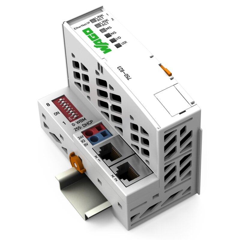 Wago 750-823 Controller EtherNet/IP 4. Generation 2 x ETHERNET ECO, 415 ...